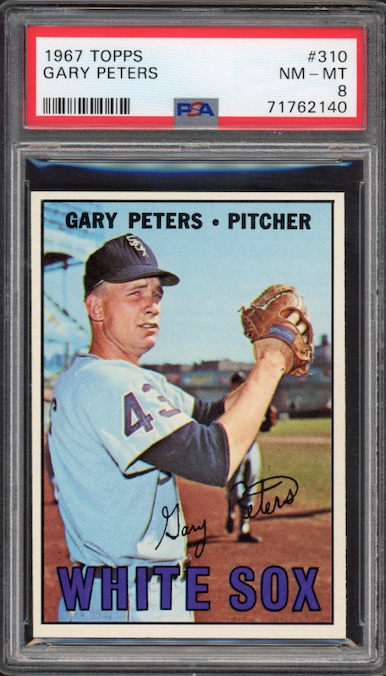 1967 Topps #310 Gary Peters PSA NM-MT 8 – Hall of Fame Exchange