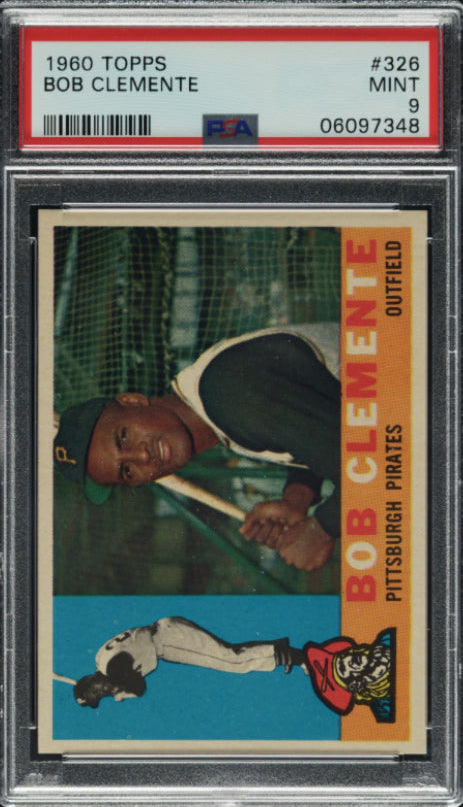 1960 Topps #326 Bob (Roberto) Clemente PSA MINT 9 – Hall of Fame Exchange